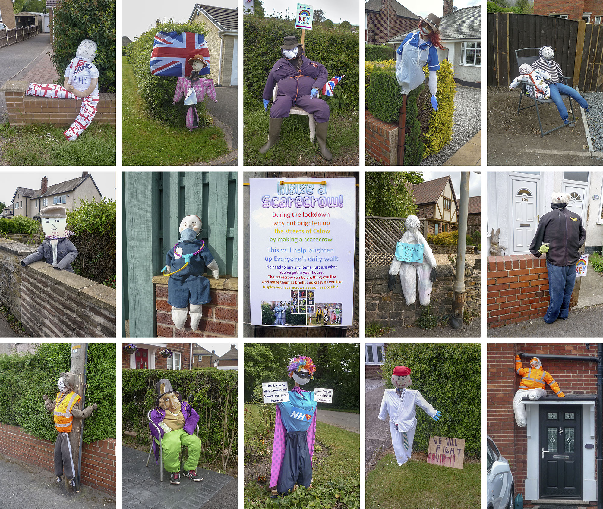 Covid Scarecrows from Calow, Chesterfield. | Centre For Contemporary Legend